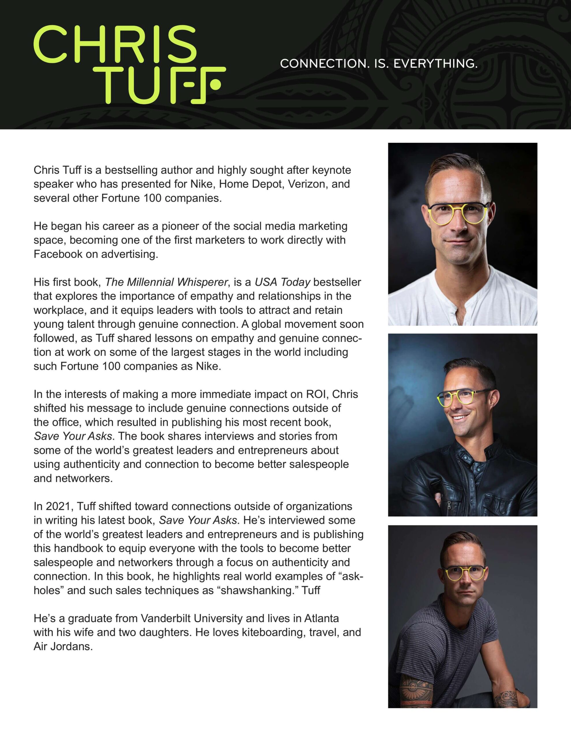 SPEAKING - Chris Tuff | Best Selling Author & Speaker